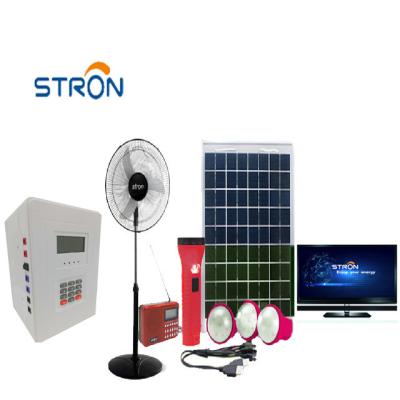 China SHS0204 50W Smart Pay As You Go Solar Home System with 18Ah Battery and 4 USB Ports for sale