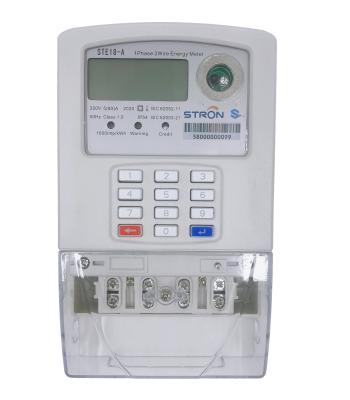 China Stron STS Prepayment Keypad Single Phase Electricity Meter 230V 80A for sale