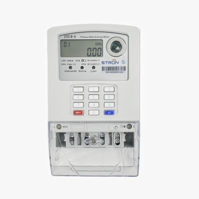 China STS Prepaid Keypad Single Phase Electricity Meter 230V 80A Class 1.0 for sale