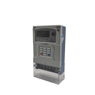 China STS 100A 3 Phase Smart Electricity Meter with Integrated Keypad IP54 for sale