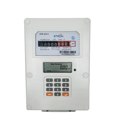 China STS Standard 2.5m³/H Prepaid Gas Meter with LCD Display, 6-Year Battery Life, IP67 Waterproof for sale