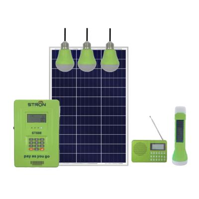 China 18V 30W Mini Solar Power Generator with 76.8Wh LiFePo4 Battery and PAYG System for Off-Grid Areas for sale