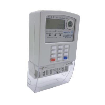 China Prepaid STS Standard Keypad IP54 Waterproof 1 Phase 4 Wires Electricity Meter 230V 80A for sale