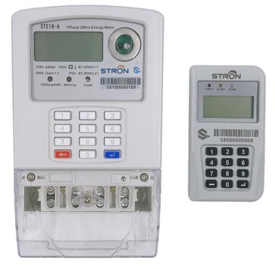China LORA-RF Split Keypad STS Standard Anti-Tamper Function Prepaid Single Phase Smart Electricity Meter With CIU for sale