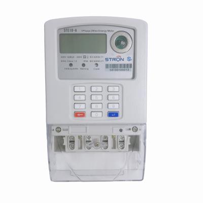 China STE18-A STS Standard Single Phase Prepaid Energy Meter with 80A Capacity and TOU Tariff Functionality for sale