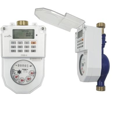 China STS Prepaid Water Meter R160 Multi-Jet Dry Dial Cold Water Meter DN15 DN20 DN25 IP68 for sale