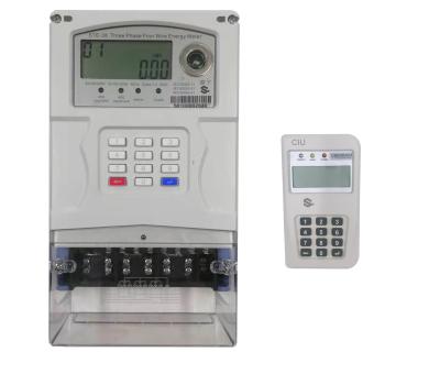 China Keypad STS Standard Prepaid Split Three Phase Electricity Meter Anti Tamper with CIU for sale