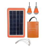 China 3W Off Grid Solar Lighting System with 6V/4Ah Battery and 5V/1A USB Charger for Emergency Power for sale