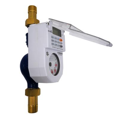 China Residential DN15 R160 STS Prepaid Water Meter Brass Body Keypad Type for sale