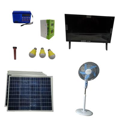 China 80W Residential Solar Panel System with 18Ah LiFePO4 Battery and Pay-As-You-Go Controller for Home Electricity for sale
