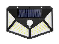 China 100 LED Solar Outdoor Wall Lamp with Body Induction Sensor - IP65 Waterproof Corridor Lighting for Courtyards for sale