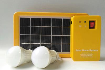 China 3W Portable Solar Lighting System with 4Ah Battery and 2 LED Bulbs for Outdoor Camping Emergency Use for sale