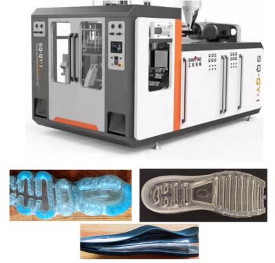 China Transparent TPU Shoe Insole Blow Molding Machine 2 Die Heads 65mm Screw for sale