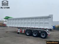 China 3 Axle Dump Trailer with Tarpaulin for Zambia – Factory Price for sale