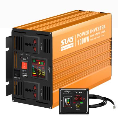 China ROHS 12v Dc To 110v 220v Ac Off Grid Pure Sine Wave Power Inverter 1000W for sale