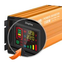 China Portable Power Inverter 1500W Dc 12v To Ac 110v 60Hz Pure Sine Wave Inverter  High Frequency for sale