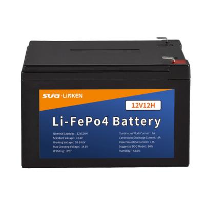 China IP67 12ah Lithium Ion Storage Battery 12.8v Lifepo4 Solar Battery for sale