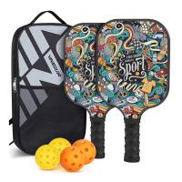 China Lightweight Durable Carton Fiber Pickleball Paddles Set Of 4 With Balls And Carry Case for sale