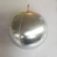 China Silver Disco Pillow Inflatable Christmas Ball Balloon with Polyester Skin PVC inner ball for sale