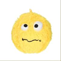 China Logo Embroidery 23cm Fuzzy Ball with Smiley Face OEM/ODM Aceptable Embroidery Logo for sale