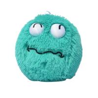 China Logo Embroidery 23cm Fuzzy Ball with Smiley Face OEM/ODM Aceptable Embroidery Logo for sale