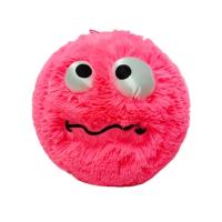 China Logo Embroidery 23cm Fuzzy Ball with Smiley Face OEM/ODM Aceptable Embroidery Logo for sale