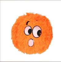 China Logo Embroidery 23cm Fuzzy Ball with Smiley Face OEM/ODM Aceptable Embroidery Logo for sale