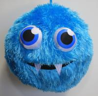 China Polyester Outer Skin Material Crazy Face Fabric Covered Fuzzy Ball 16