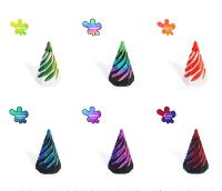 China PLA 3D Printed Vortex Thread Illusion Pass Through Pyramid Fidget Toy for Kids and Adults for sale