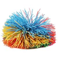 China Colorful Monkey Stress Ball Silicone Fluffy Ball Stringy Silicone Koosh Ball for sale