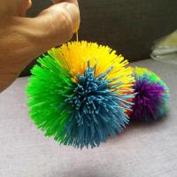 China Colorful Monkey Stress Ball Silicone Fluffy Ball Stringy Silicone Koosh Ball for sale
