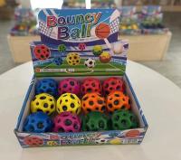 China Kids' Favorite High Resilience Moon Shape Porous Bouncy Ball with Ergonomic Design for sale