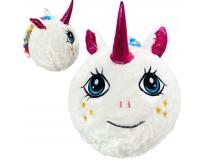 China Furry Friendz Plush Unicorn Inflatable Ball Toy White 9 inch for Your Little Ones for sale