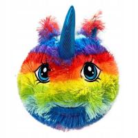 China Furry Friendz Plush Unicorn Inflatable Ball Toy White 9 inch for Your Little Ones for sale