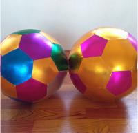 China Shiny Cloth Inflatable Beach Toy Ball 40 Cm Diameter OEM ODM Accepted Customized Design for sale