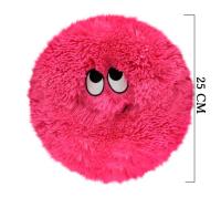 China Skip Ball Inflatable Emoj Character Soft Plush Ball Funny Face Furry Neon Emoj Ball for sale