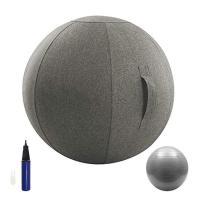 China Linen Material Yoga Ball Cover for Office Gym Balance Exercise Inflatable Pvc Ball for sale