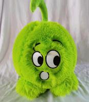 China Toys Inflatable Fuzzy Smiley Face 23 cm Yellow PVC Inner Ball Material for Business Type for sale