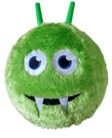 China Outdoor Fun Essential Unisex Jumping Ball with Fluffy Plush Cover and Rainbow Design for sale