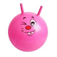 China Outdoor Fun Essential Unisex Jumping Ball with Fluffy Plush Cover and Rainbow Design for sale