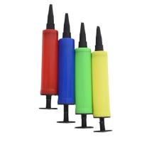 China Single Item 17*3cm Colorful Mini Manual Air Helium Balloon Pump For Latex Balloons for sale
