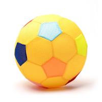 China 25cm Kids Shiny Pvc Inflatable Plush Fabric Covered Cloth Toy Ball Ideal for Toddlers for sale