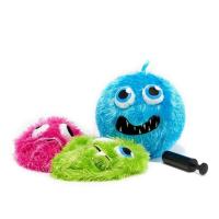 China 23cm Fuzzy Emoj Hairy Inflatable Ball with Fuzzy Monster Design Age Range 14 Years up for sale