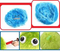 China 23cm Fuzzy Emoj Hairy Inflatable Ball with Fuzzy Monster Design Age Range 14 Years up for sale