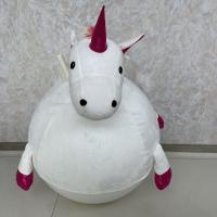 China Plush Toy Ride on Animal Ball Hopping Bouncy Ball with Handles Inflatable PVC Diameter 20 for sale