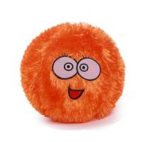 China Unisex Fuzz Happy And Ugly Faces Plush Toy Ball Inflatable Bouncing Fabric Pvc Ball for sale