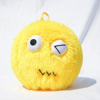 China Plush Balloon Furry Balls for Customised Dolls Giant PVC Fabric Covered Stress Toys for sale