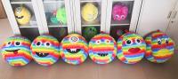 China Fuzzy Neon Monster Ball Pvc Inflatable Jumping Ball Perfect for Outdoor Activities for sale
