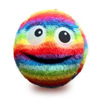 China Unisex Acceptable Custom Rainbow Colorful Inflatable Plush Ball for Customization for sale