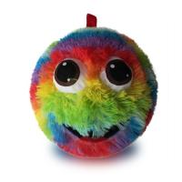 China Unisex Acceptable Custom Rainbow Colorful Inflatable Plush Ball for Customization for sale